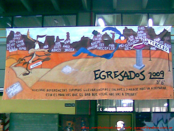 Bandera de egresados aerografiada - Banderas de egresados
