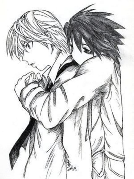 L x Light - Death Note Yaoi - Twins_of_the_Dark